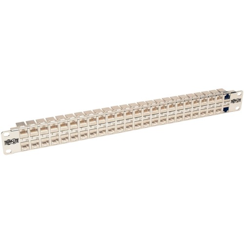 Tripp Lite 48-Port Cat6a Patch Panel Rackmount Shielded Feedthrough ...